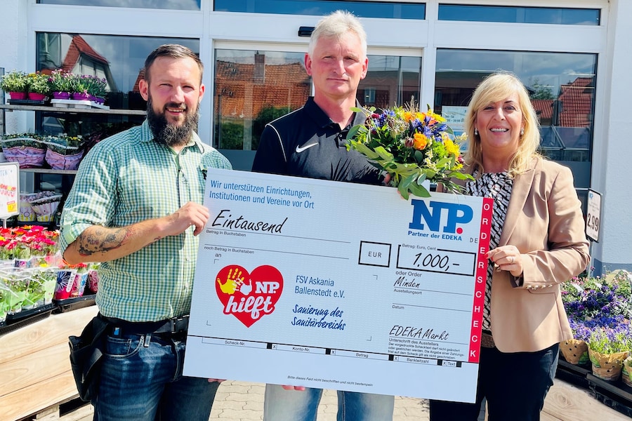 NP unterstützt den FSV Askania Ballenstedt e.V. mit 1.000 Euro