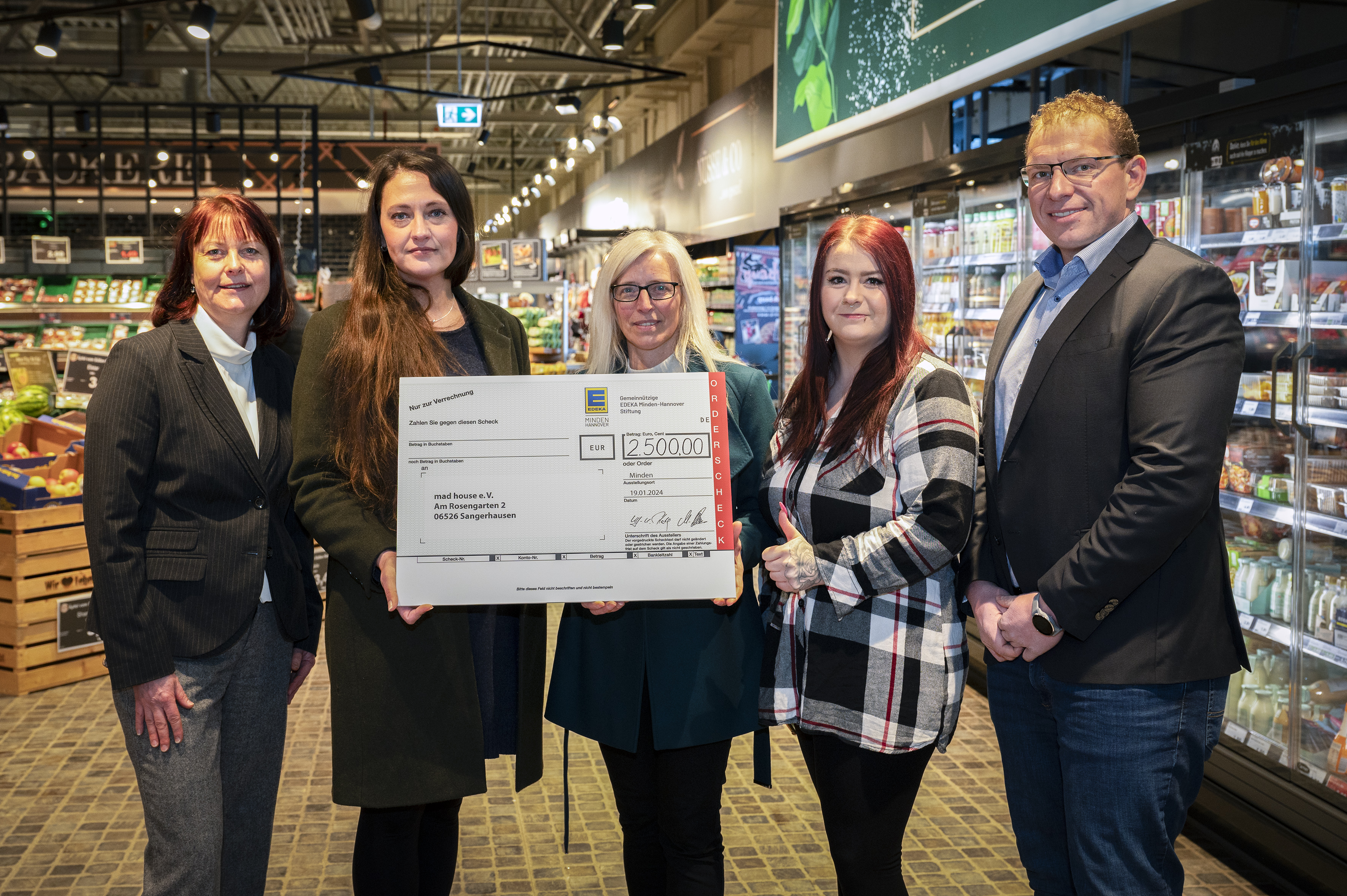 EDEKA Minden-Hannover Stiftung spendet 2.500 Euro an den Mad House e. V.
