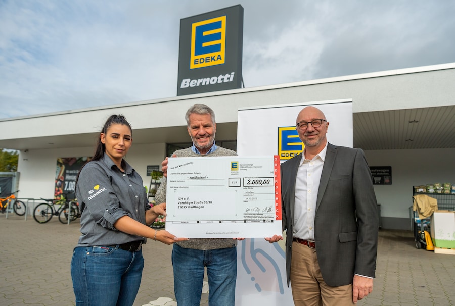 EDEKA Minden-Hannover Stiftung spendet 2.000 Euro an den ICH e. V.