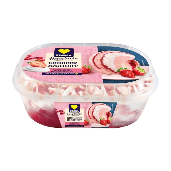 EDEKA Herzstücke Erdbeer-Joghurt Eis