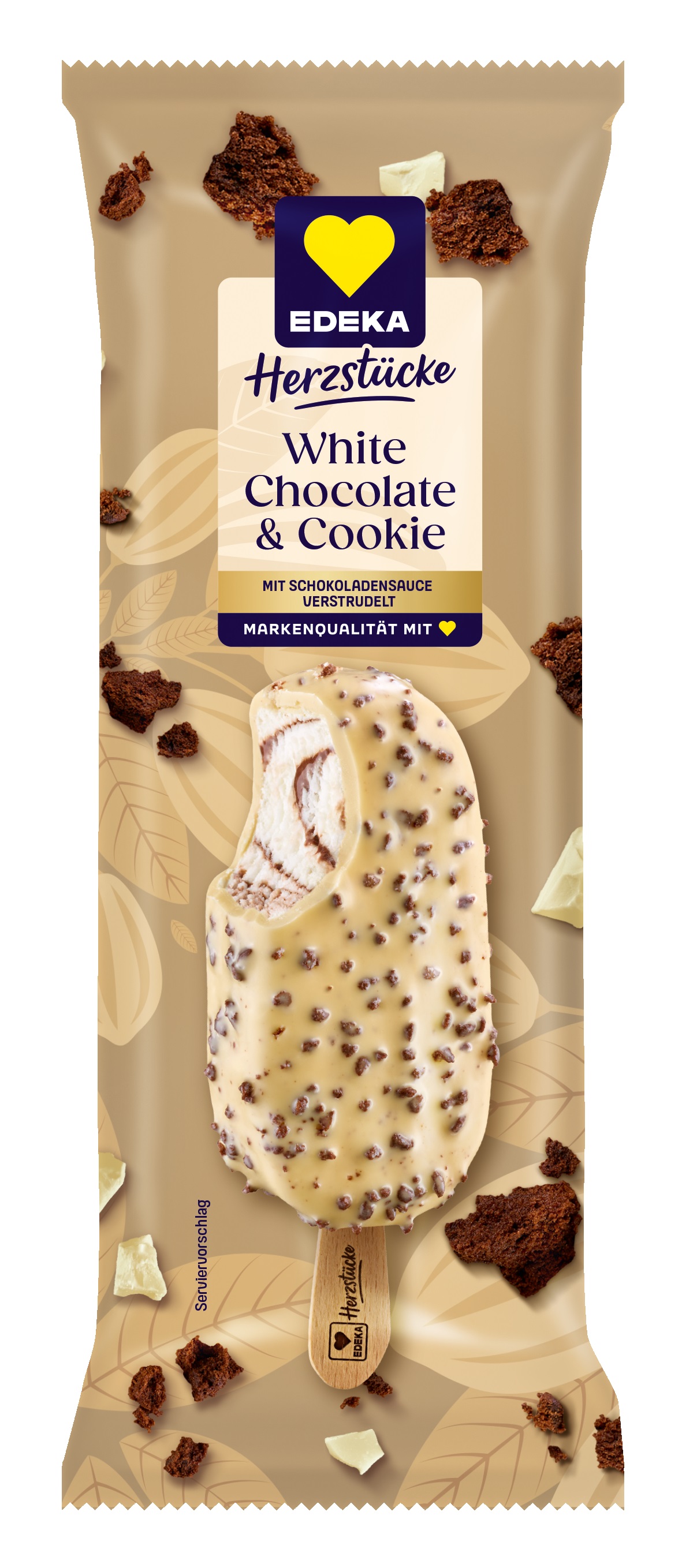 EDEKA Herzstücke White Chocolate and Cookie Eis am Stiel