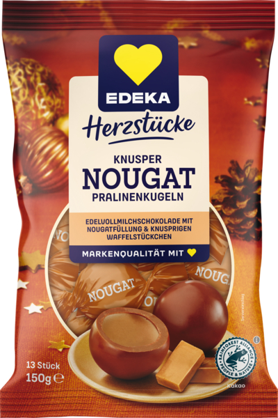 EDEKA Herzstücke Knusper Nougat Pralinenkugeln
